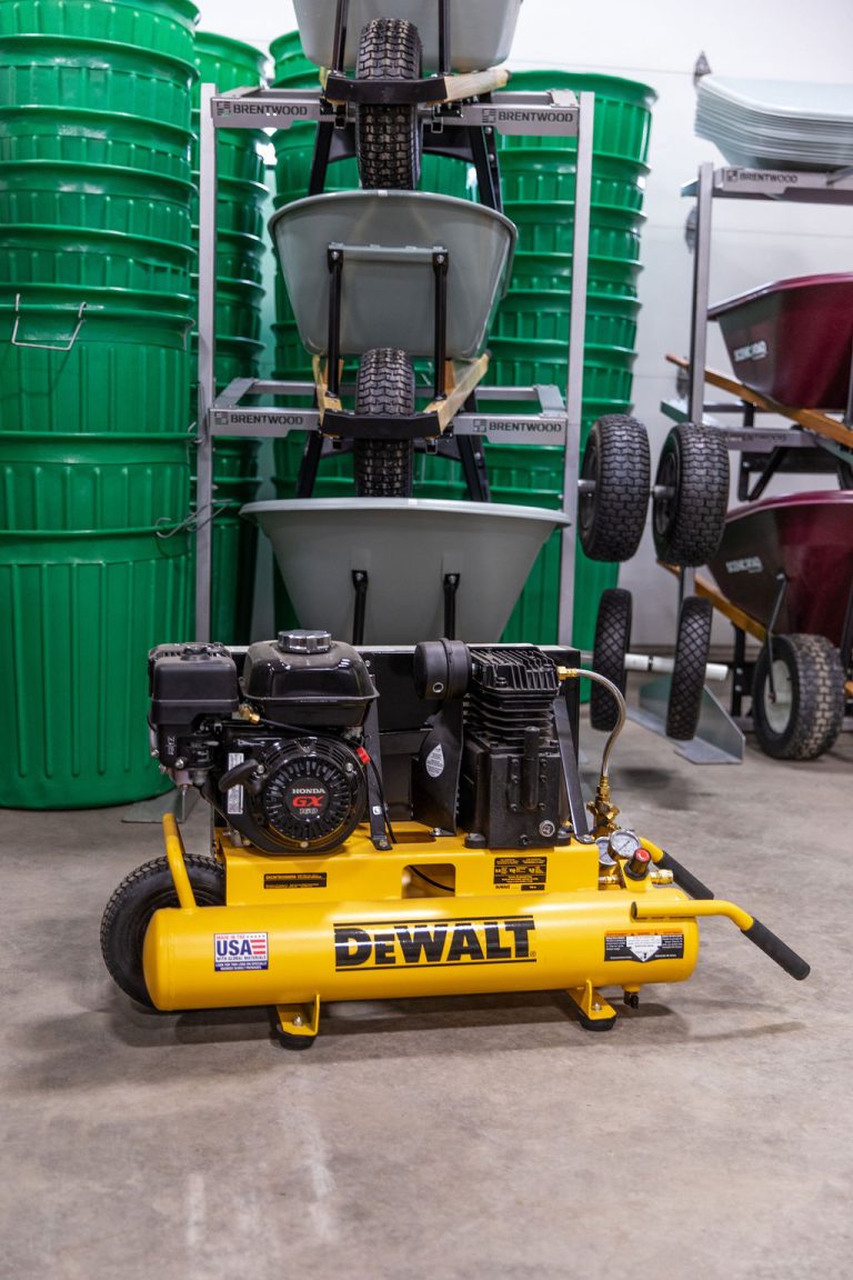 Air Compressor 8 Gallon Contractors Wheelbarrow Style Air Compressor ...